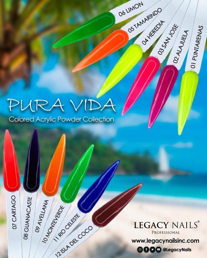 Acrílico colección Pura Vida Legacy Nails – Bloom Point